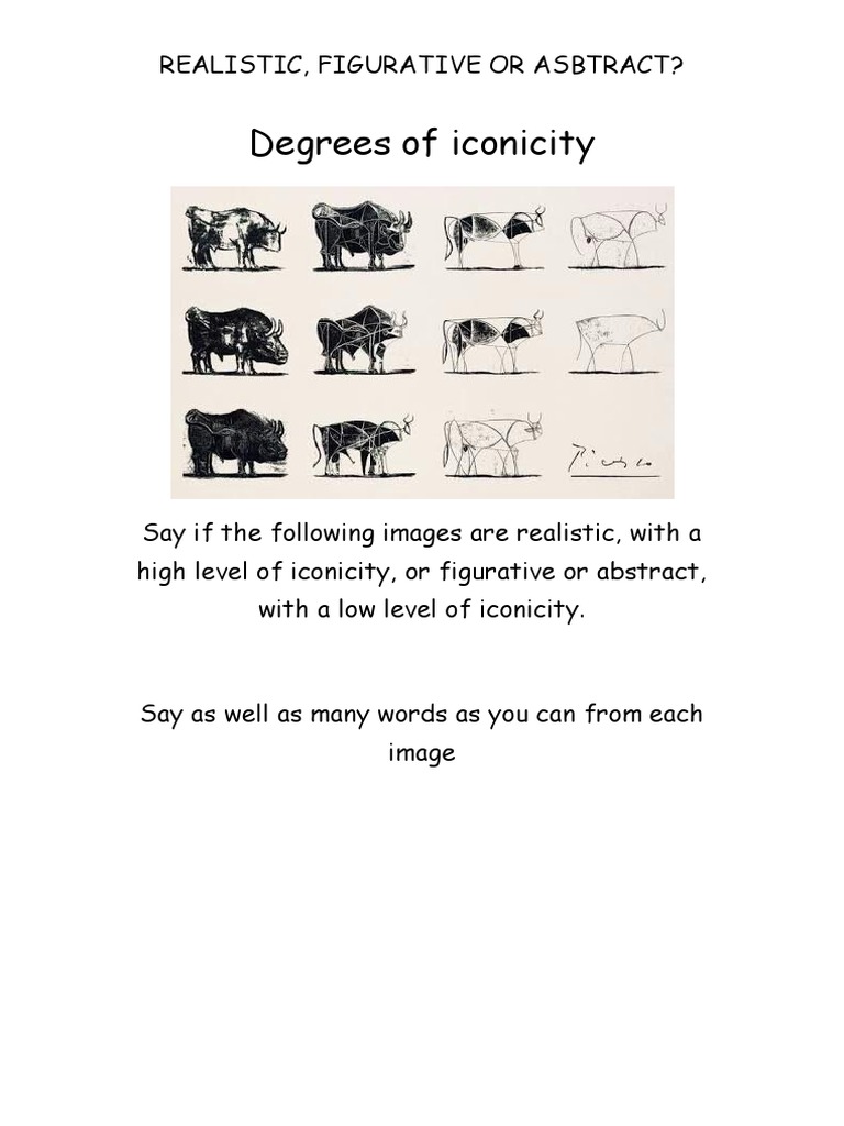 Degrees of Iconicity FINAL ACTIVITY | PDF | Abstract Art | Visual Arts ...
