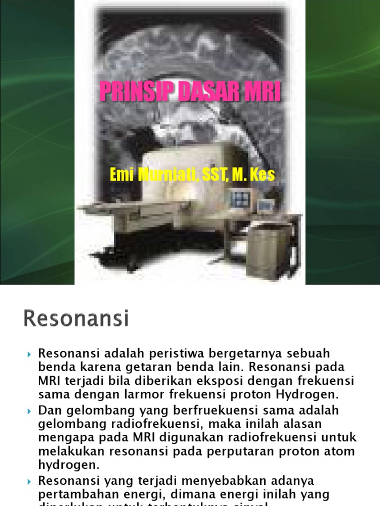 1,2@prinsip Dasar MRI | PDF