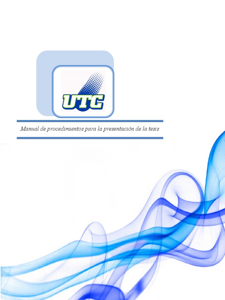 Manual de Tesis UTC | PDF | Teoría | Cliente