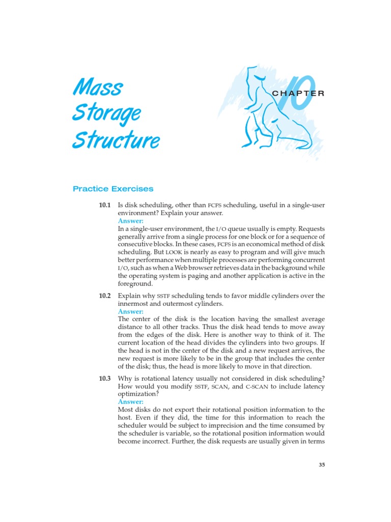 Mass Storage Structure: Practice Exercises | PDF | Disk Storage | Computer Data Storage