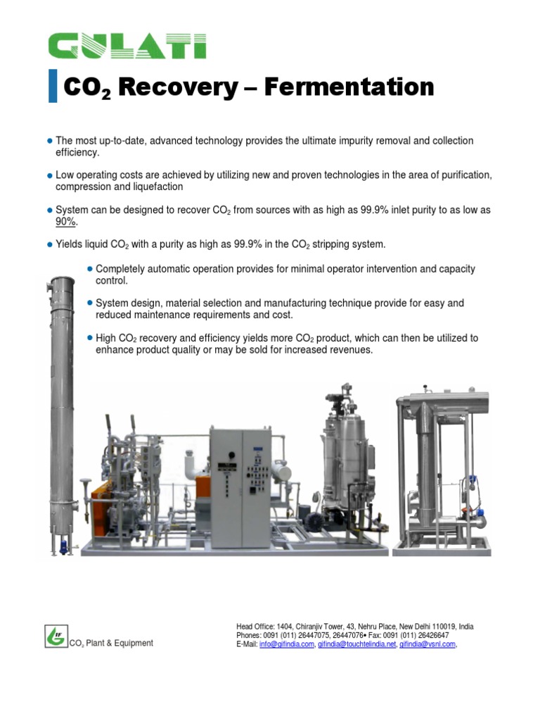 Co 2 Recovery Process | PDF | Carbon Dioxide | Distillation