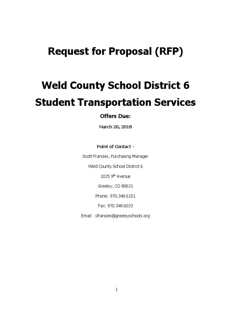 Transporation RFP Final | PDF | Bus | Insurance