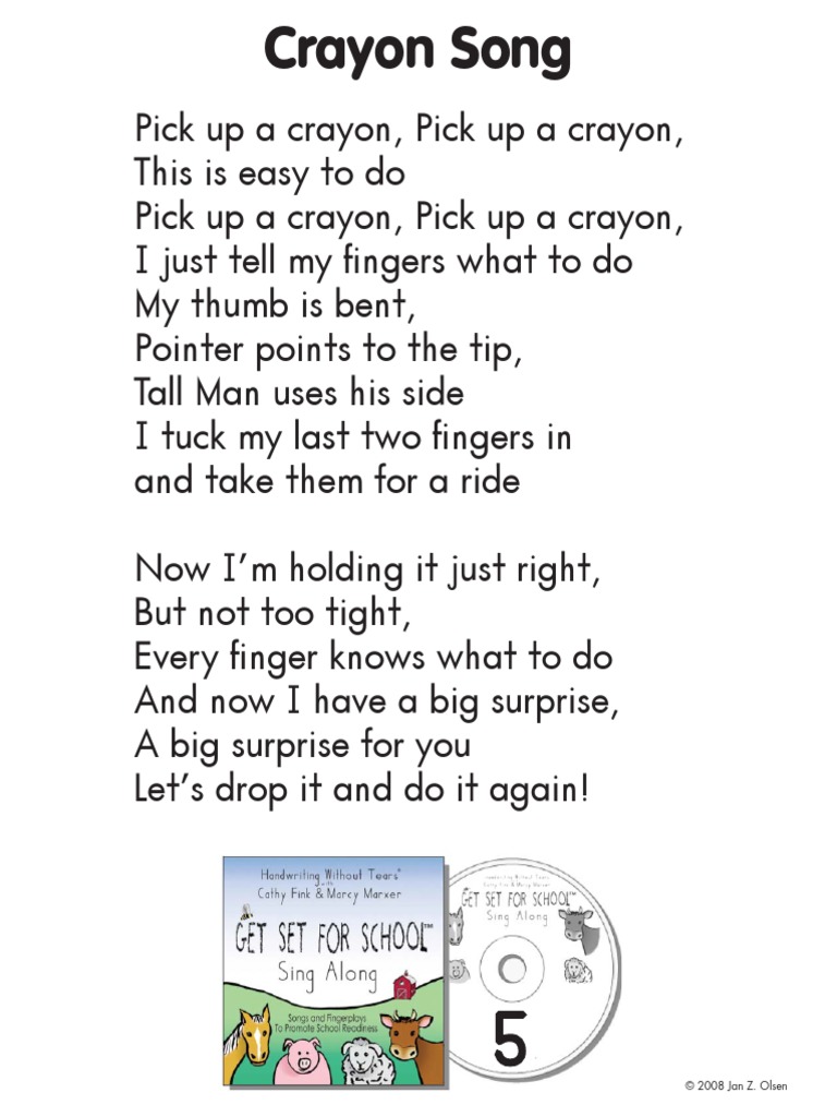 HWT Sing Lyrics Crayon Song | PDF