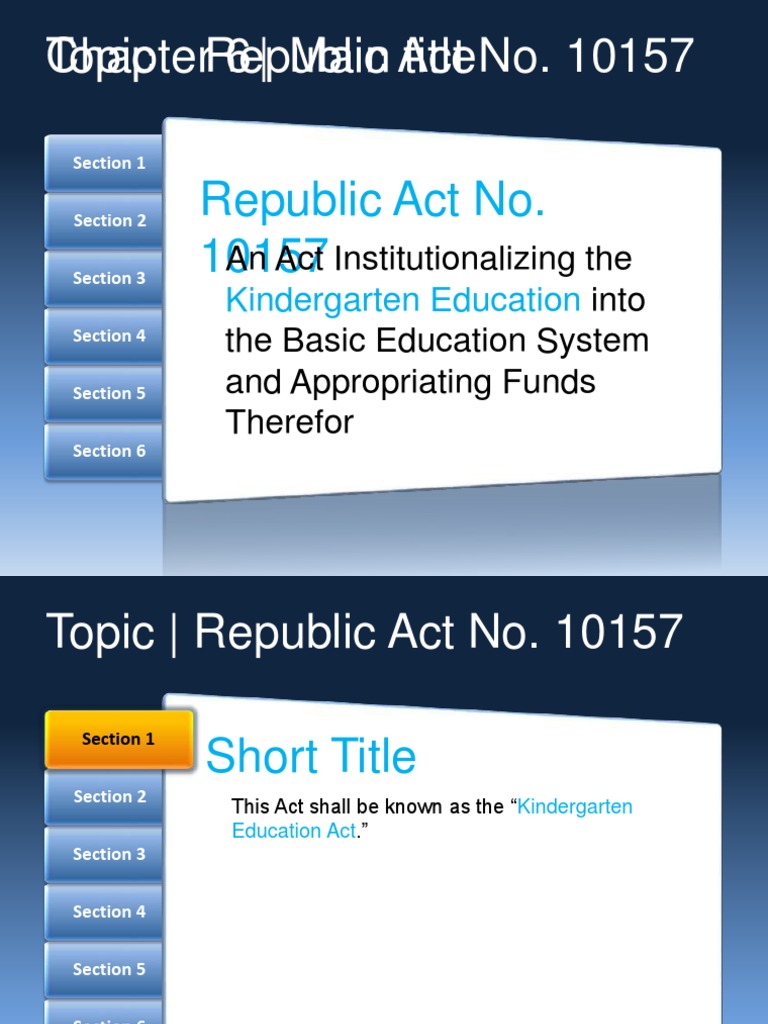 ra 10157 | Kindergarten | Teachers