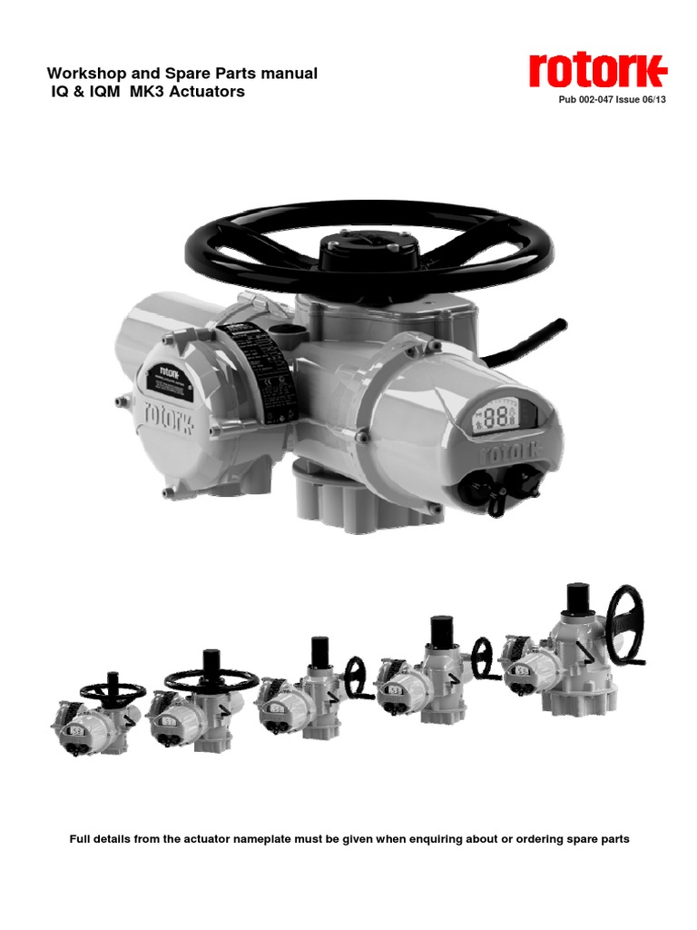 Workshop and Spare Parts Manual IQ & IQM MK3 Actuators | PDF | Actuator ...