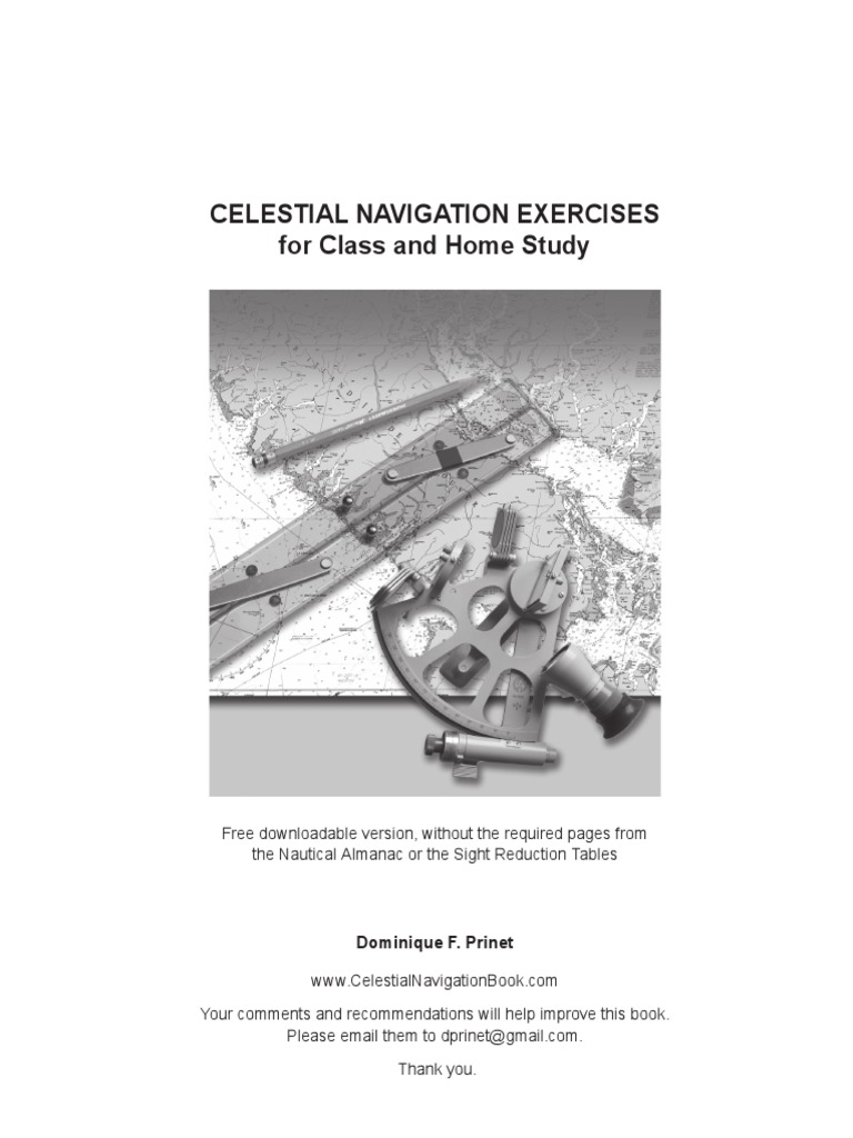 Celestial Nav Exercises Book | Download Free PDF | Longitude | Latitude