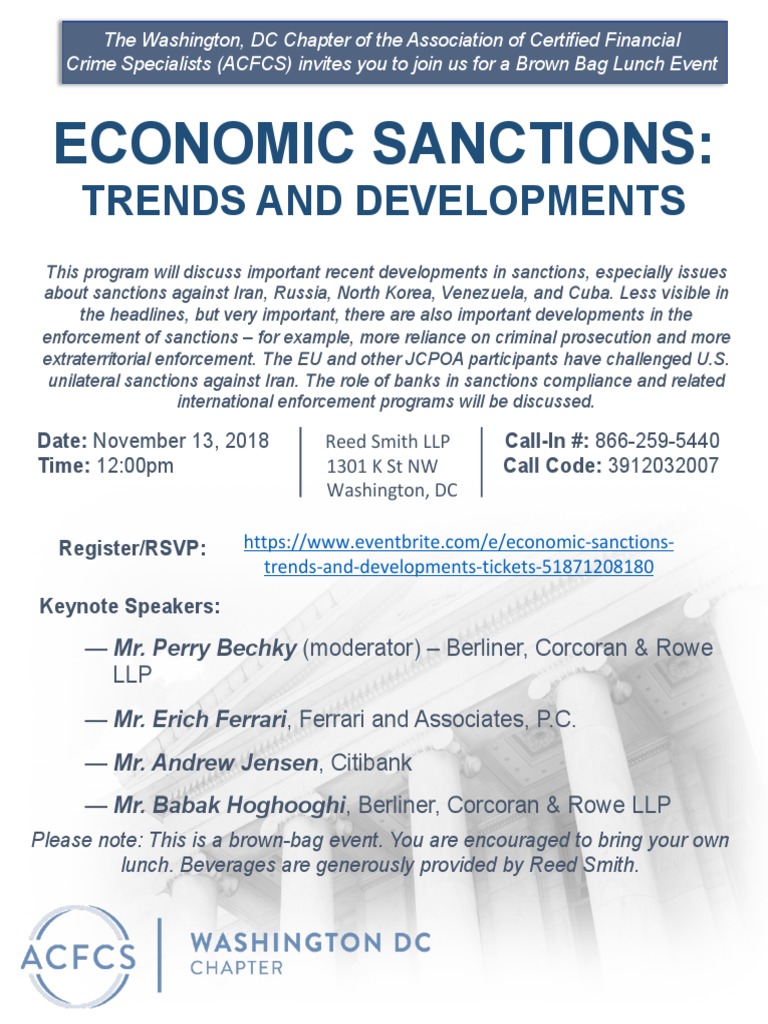 ACFCS Sanctions Panel Flyer 20181113 | PDF