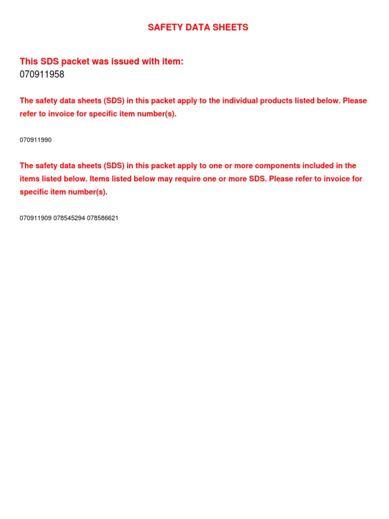 MSDS Developer & Fixer | PDF | Dangerous Goods | Firefighting