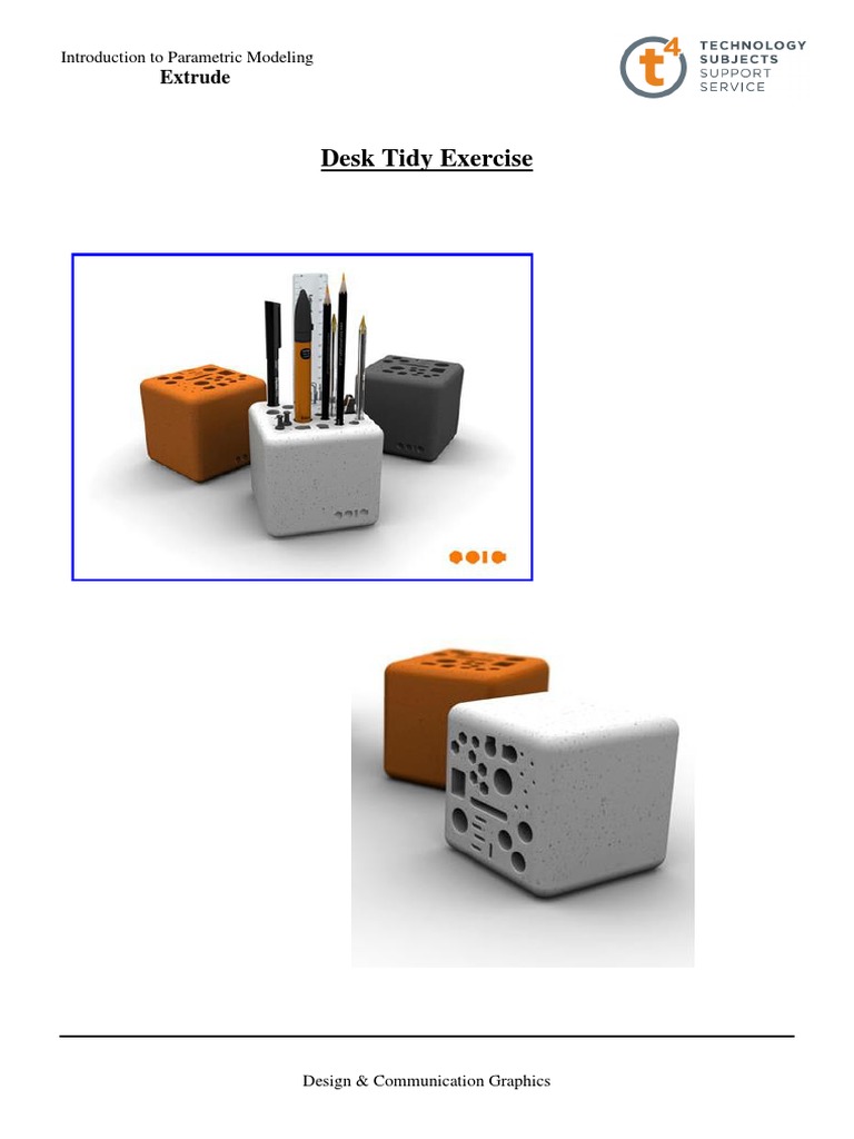 Desk Tidy Exercise: Extrude | PDF | Menu (Computing) | Graphics