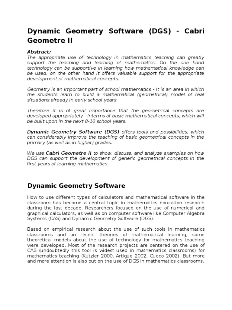 Cabri Geometry | PDF | Geometry | Circle