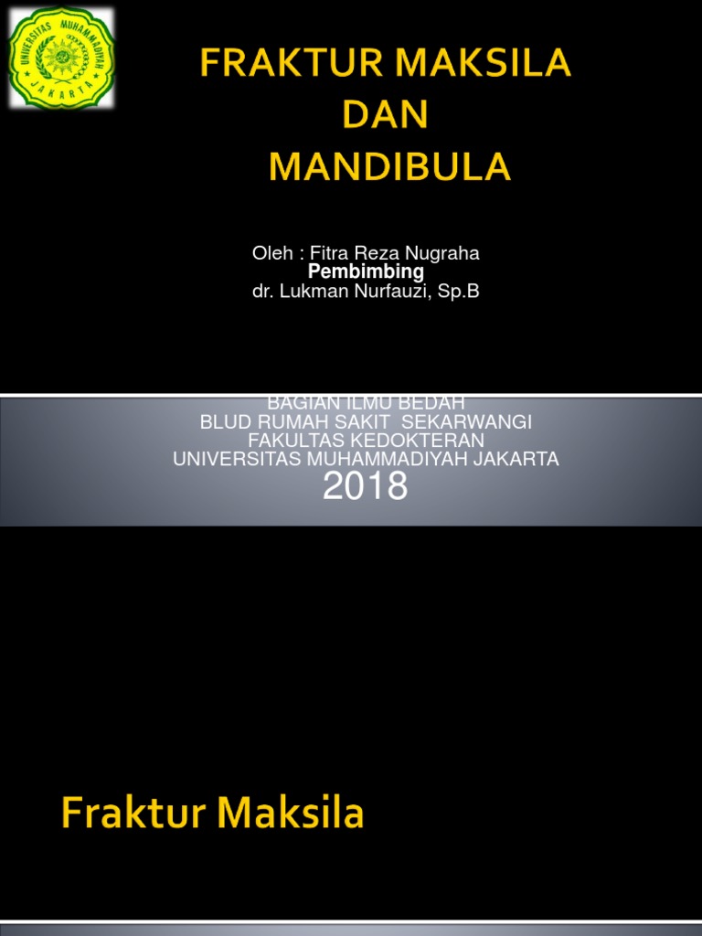 Fraktur Maksila | PDF