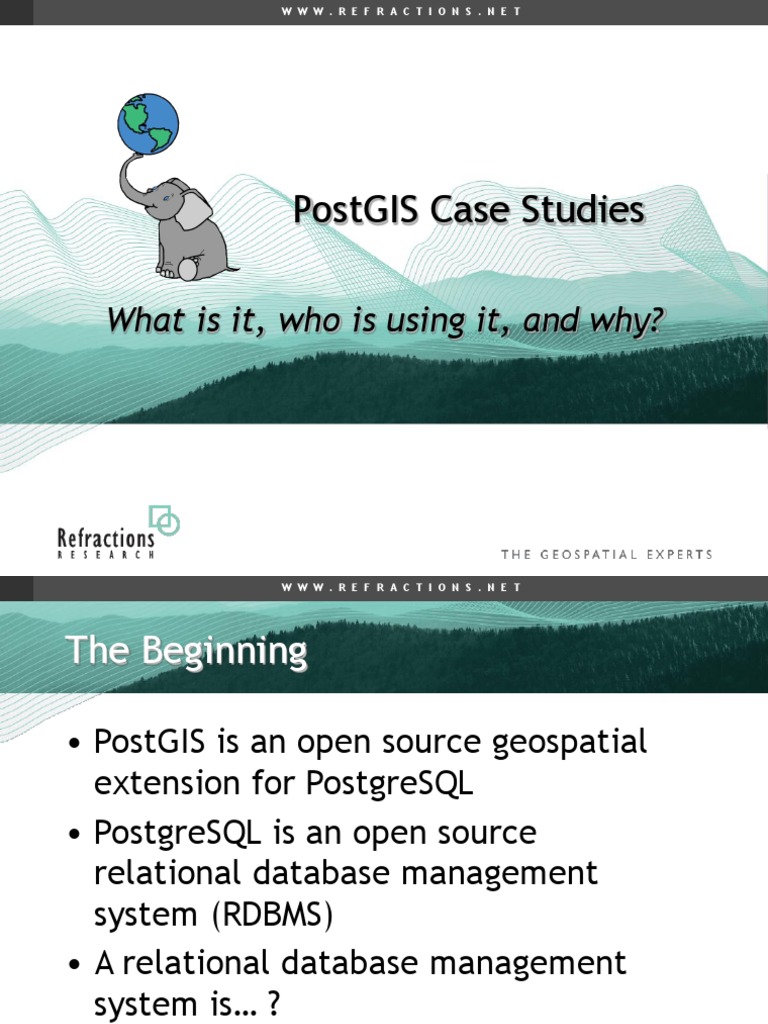 Postgis Case Studies: What Is It, Who Is Using It, and Why? | PDF ...