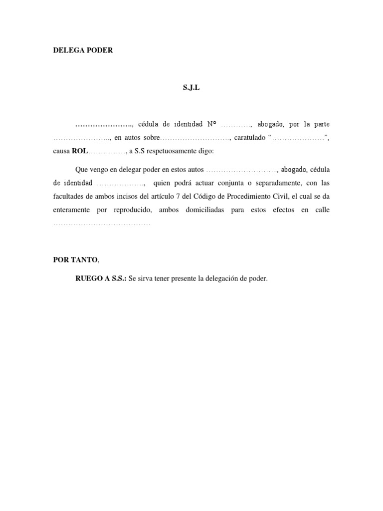 Modelo Delega Poder | PDF