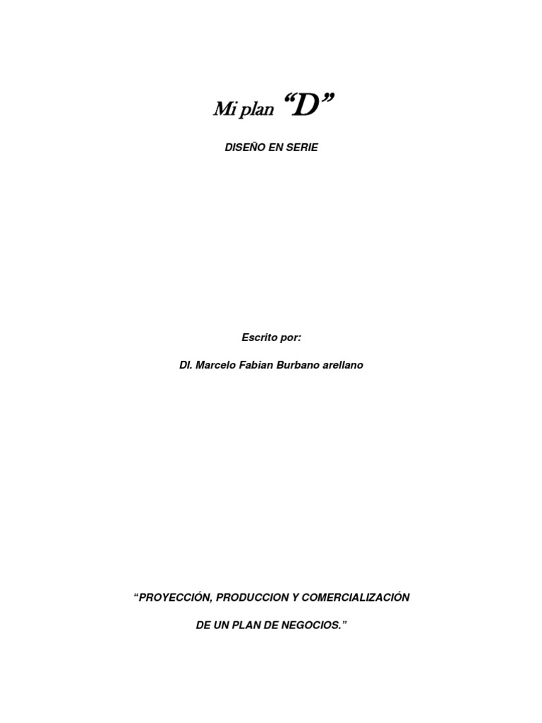 Mi Plan D | PDF | Mercado (economía) | Calidad (comercial)