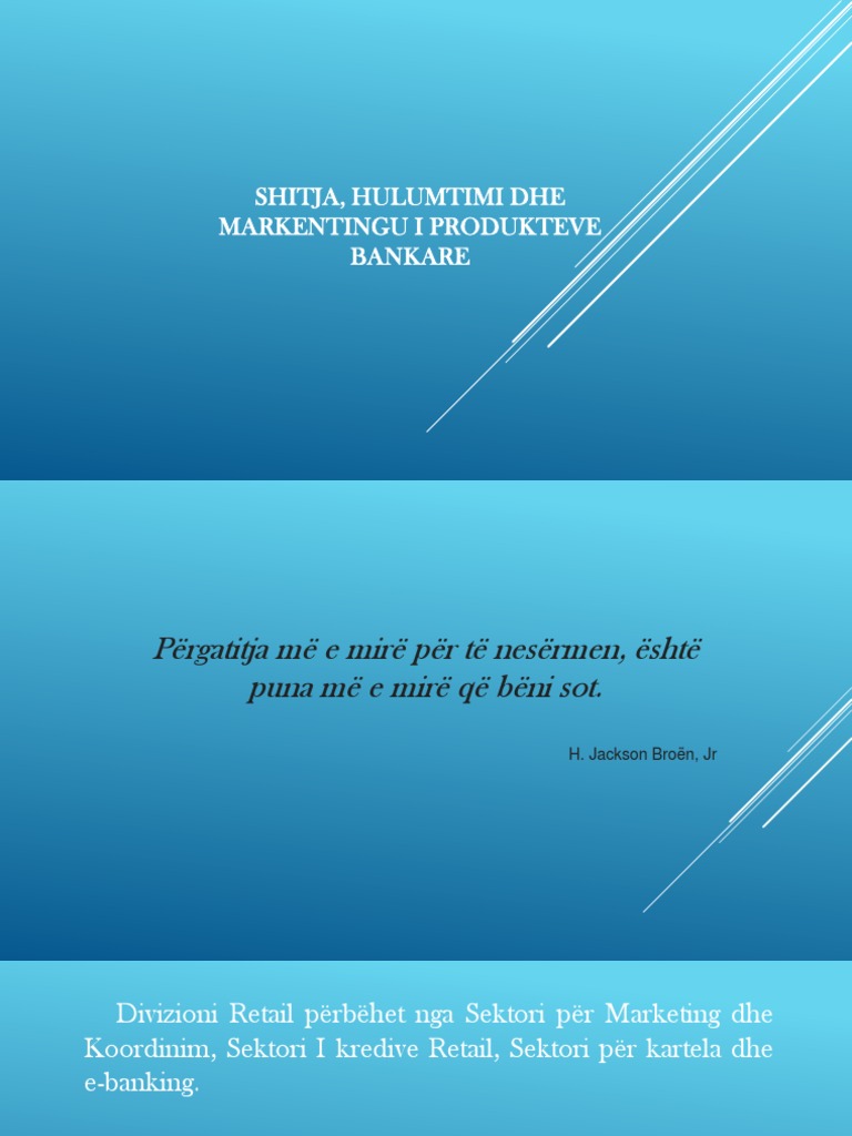 Trajnimi-Shitja, Hulumtimi Dhe Marketingu I Produkteve Bankare | PDF