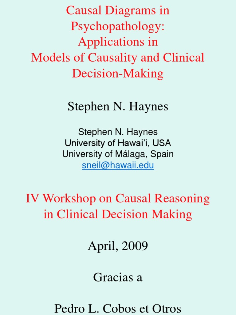 Stephen N. Haynes: Stephen N. Haynes University of Hawai'i, USA ...