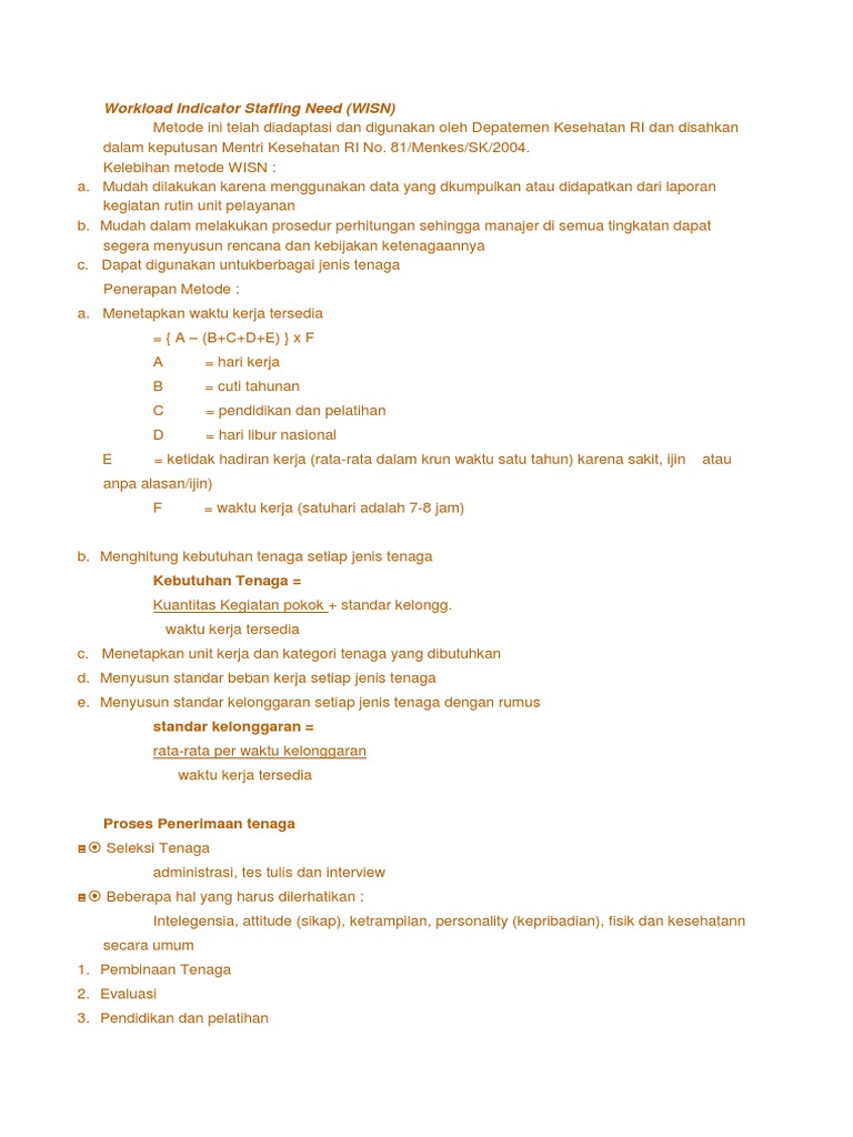 Rumus WISN untuk Kebutuhan Tenaga Kerja | PDF | Karier & Perkembangan