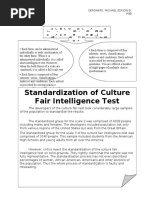 Culture Fair Intelligence Test (CFIT) Manual | PDF | Intelligence ...
