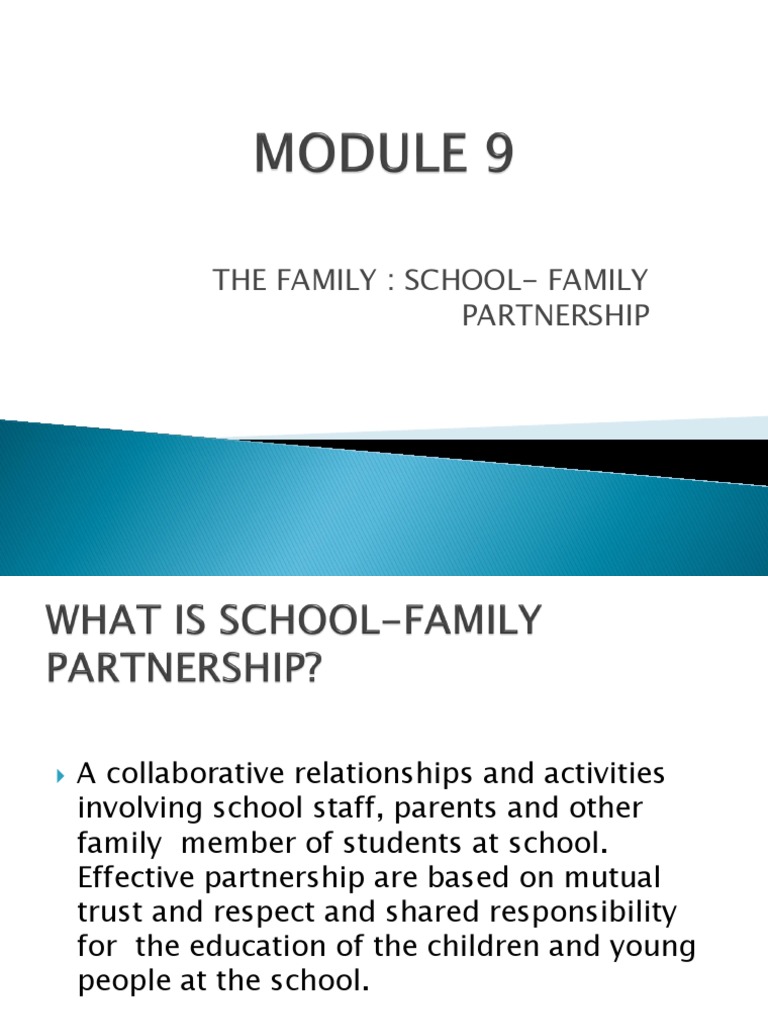 Enhancing School-Family Partnerships | PDF | Teachers | Classroom