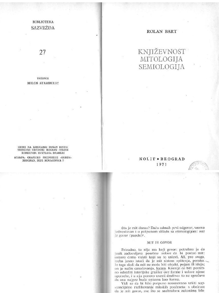 Rolan BART MITdanas PDF | PDF