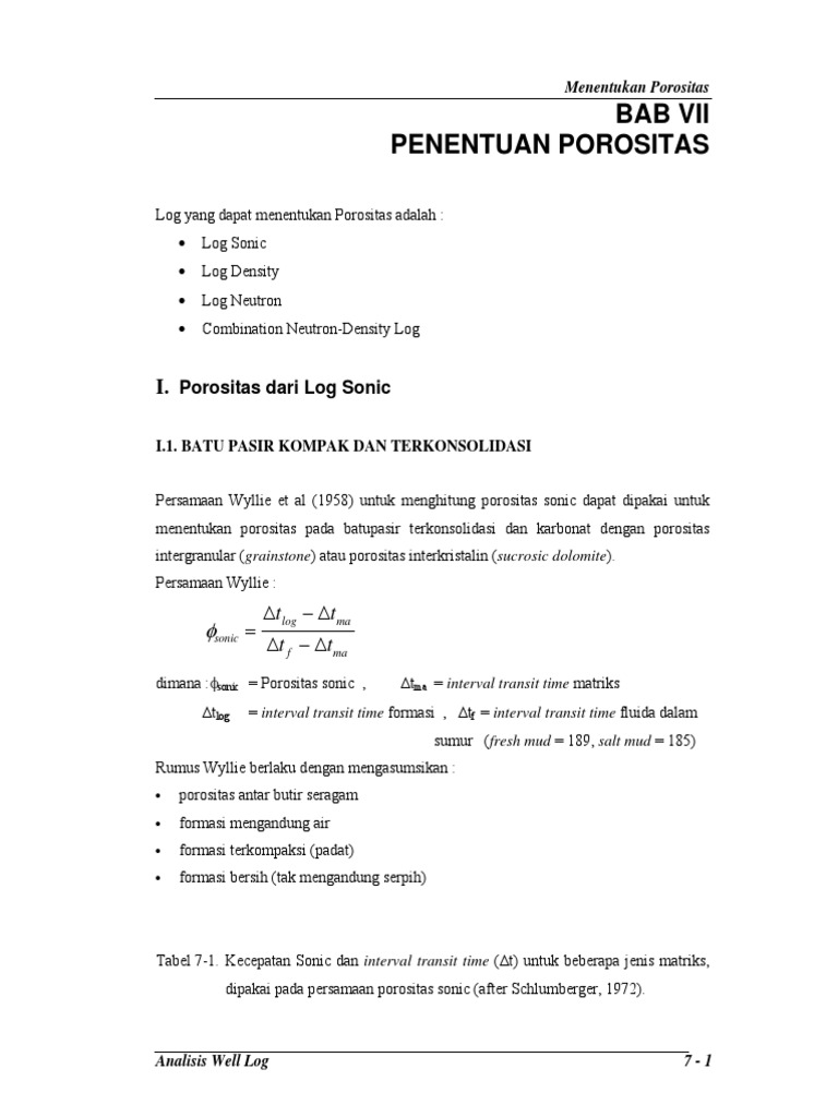 Interpretasi Log Densitas | PDF