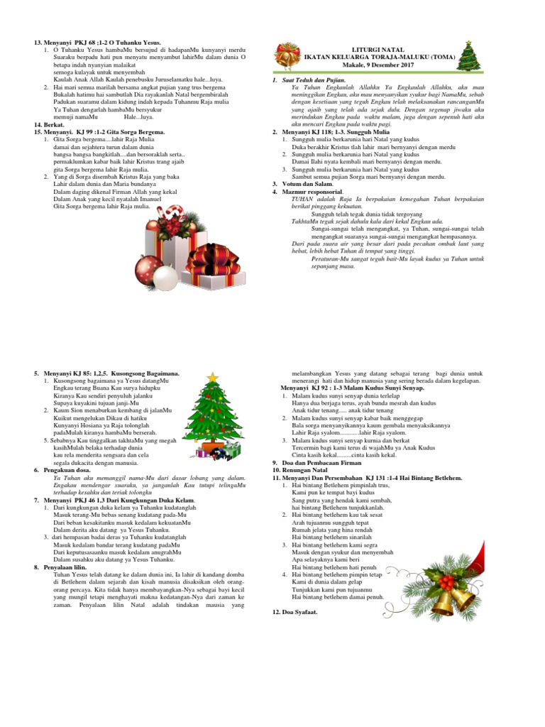 Liturgi Ibadah Natal Kreatif | PDF | Agama & Spiritualitas