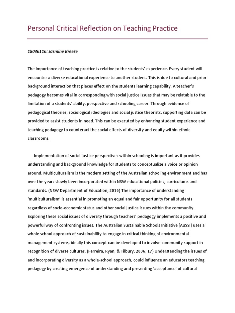 Part B-Reflection On Individual Teaching Practice | PDF | Pedagogy ...