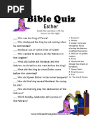 Bible Quiz. ESTHER | PDF | Esther | Book Of Esther