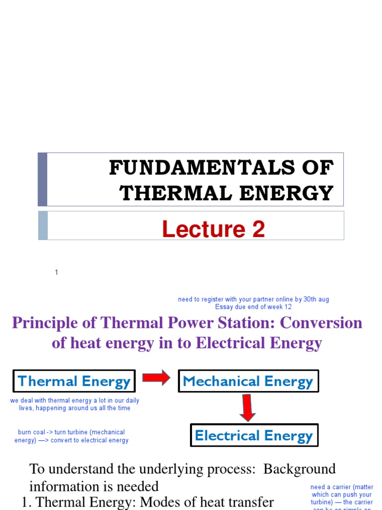 Fundamentals of Thermal Energy | PDF | Steam | Heat