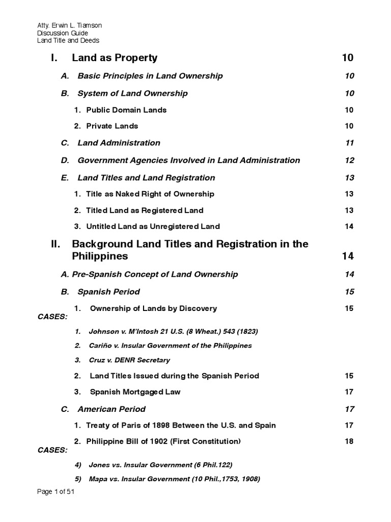 Land Titling PDF | PDF | Ownership | Title (Property)