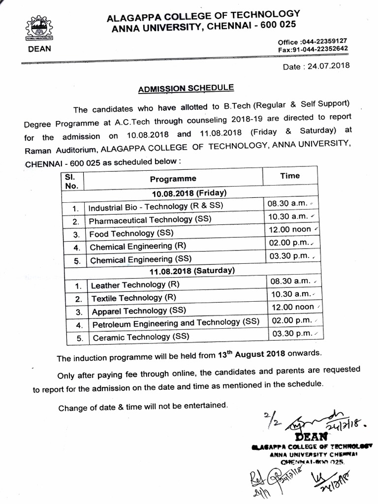 A.C.tech Fees Structure | PDF