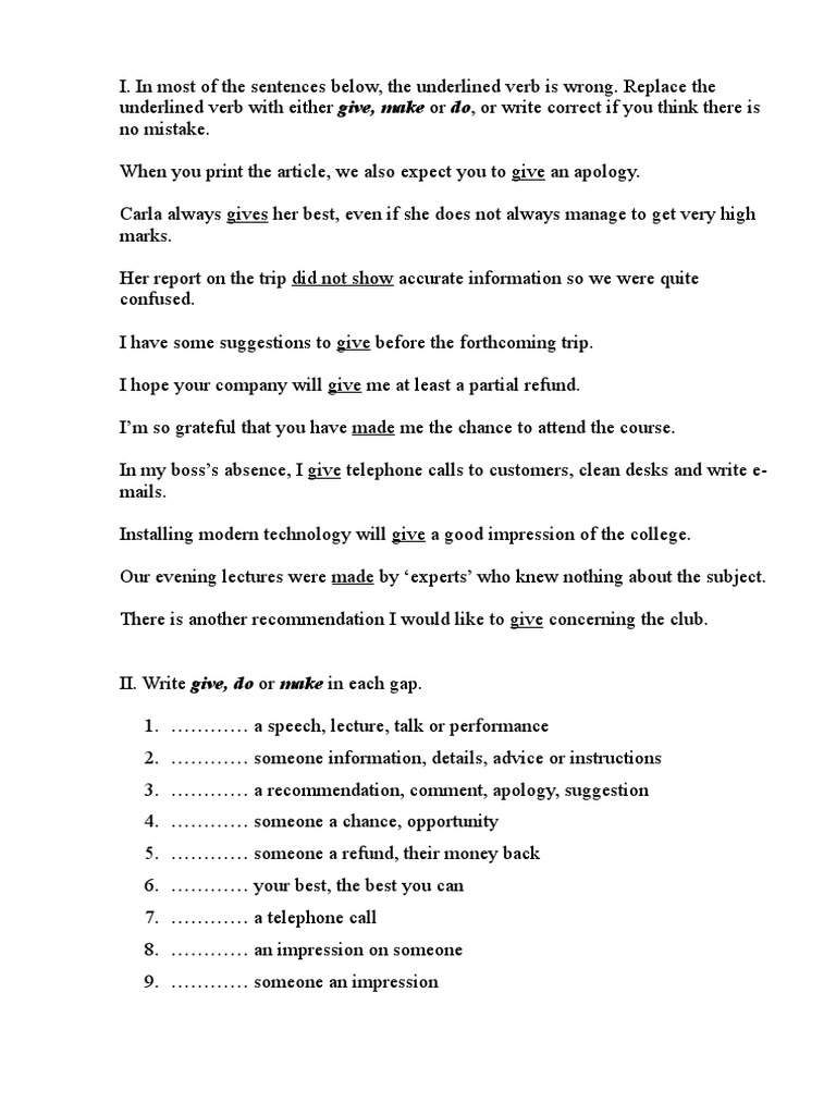 Make Do Give Get | PDF