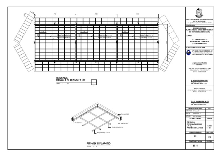 25.rencana Rangka Plafond Lt.2 Dan Proyeksi Plafond | PDF