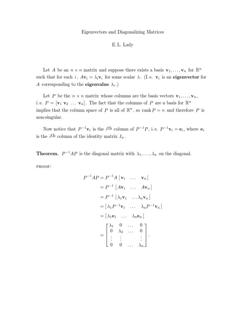 Eigen PDF | PDF | Eigenvalues And Eigenvectors | Matrix (Mathematics)