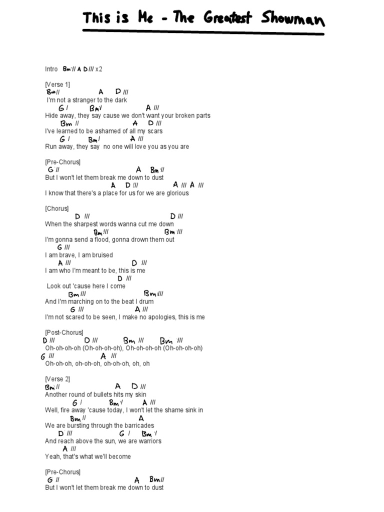 This Is Me | PDF | Song Structure | Music Theory