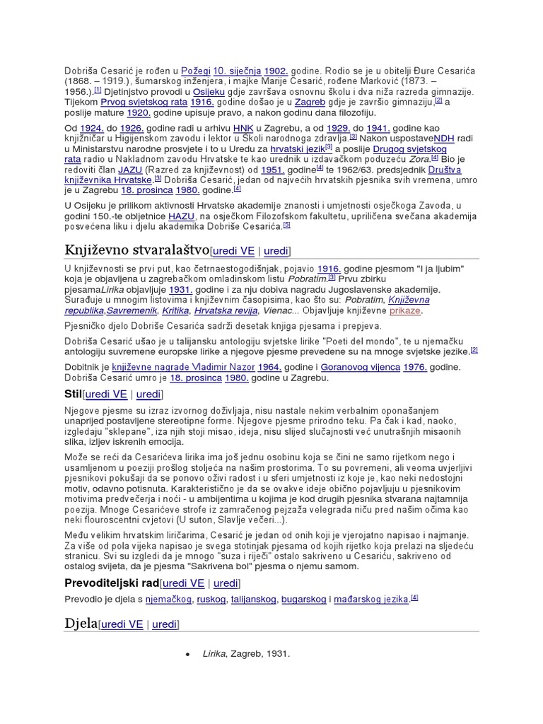 Dobrisa Cesaric | PDF