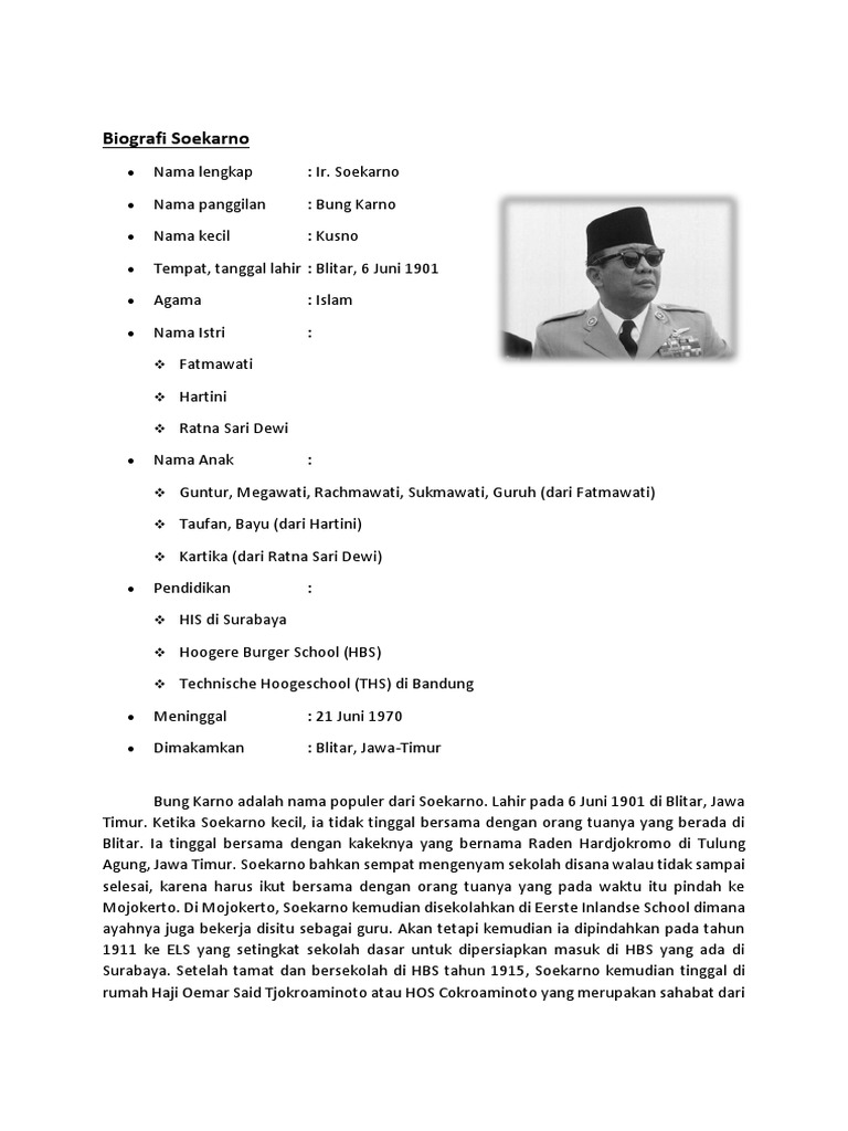 Biografi Ir. Soekarno | PDF