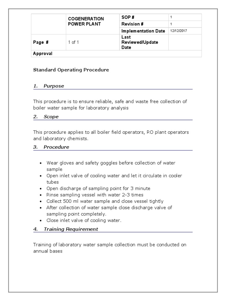 Water Sample Sop | PDF
