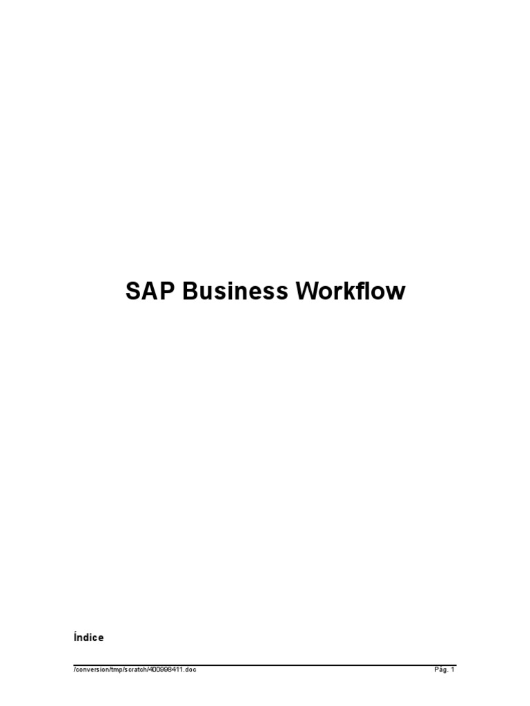 Configuração e Implementação de Processos de Workflow no SAP | PDF ...