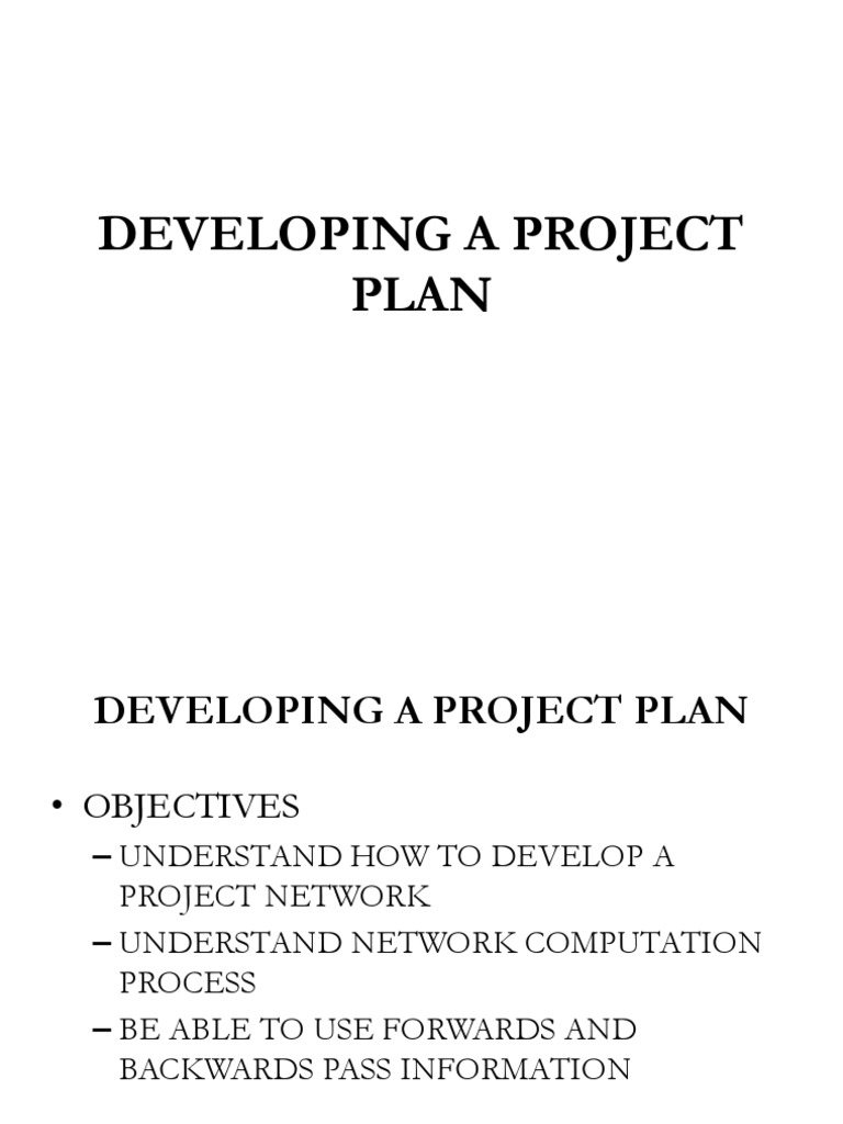 Developing Project Plan | PDF | Networks | Areas Of Computer Science