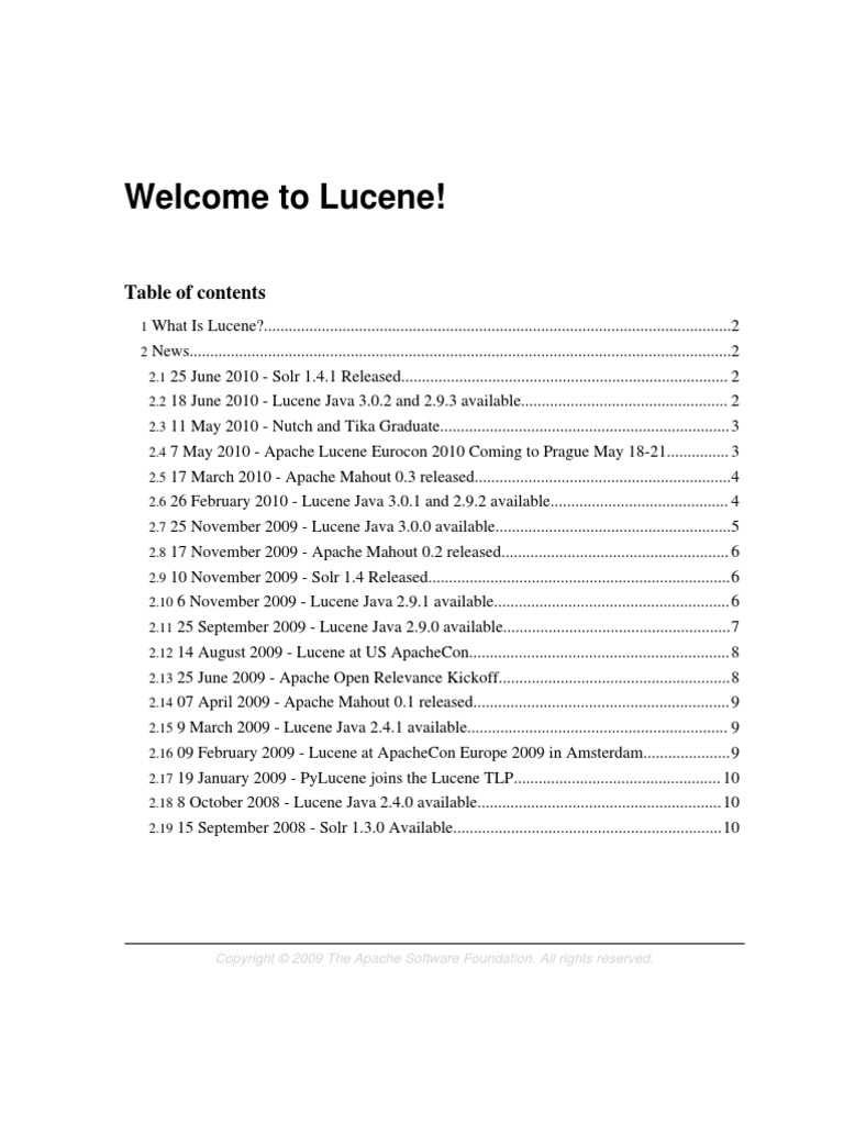 Lucene | PDF | Apache Solr | Java (Programming Language)