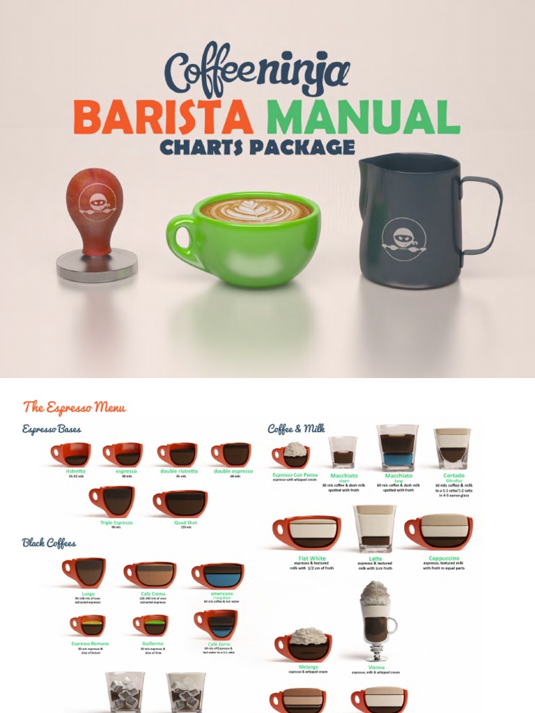 Barista Manual Charts Package | PDF | Coffee | Hot Drinks