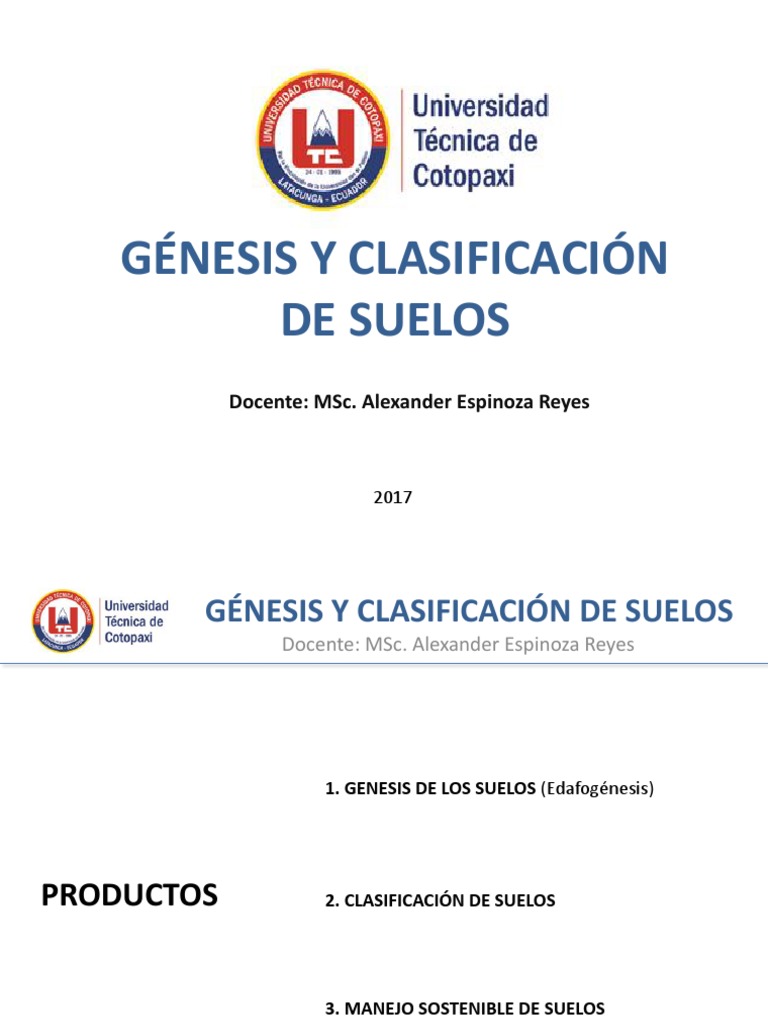 Génesis Y Clasificación De Suelos Introducción Pdf Ecología