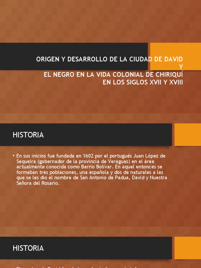 Origen y Desarrollo de La Ciudad de David | PDF | America latina