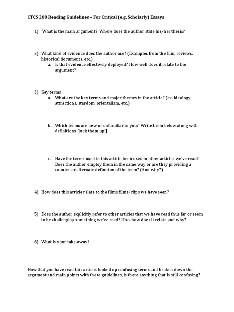 Historical Source Reading Guidelines | PDF