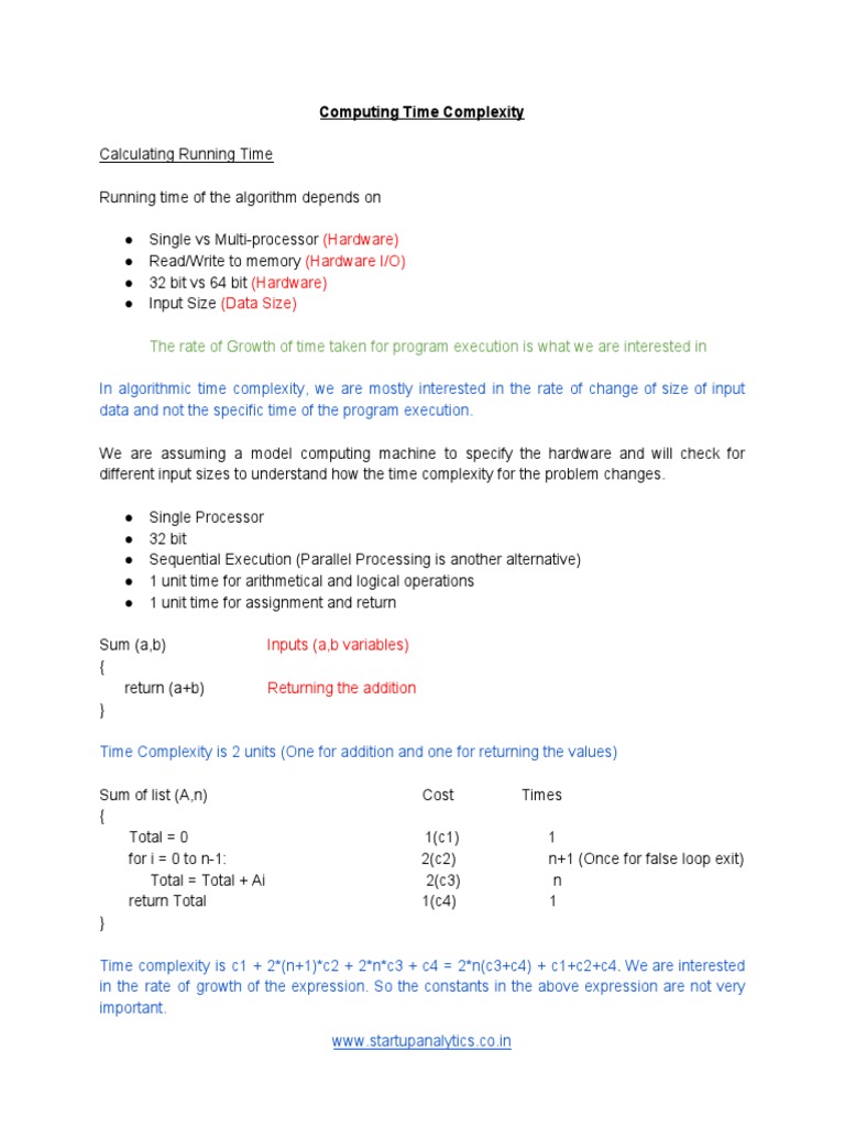 InterviewBit - Time Complexity | PDF | Time Complexity | Computational Complexity Theory