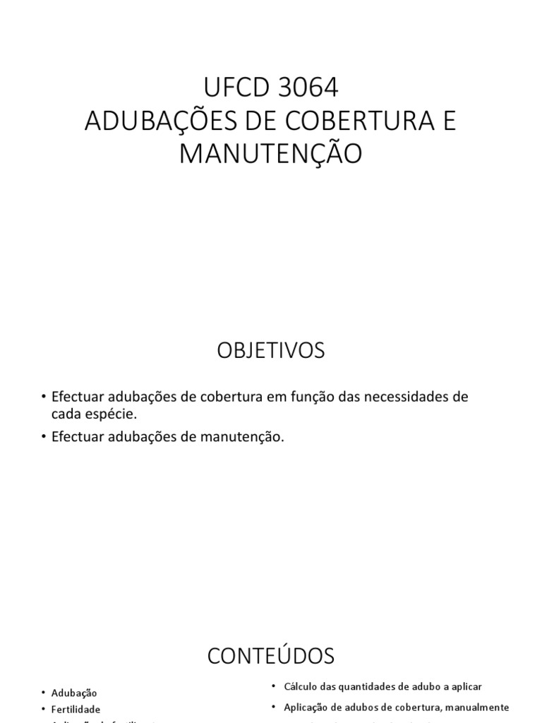 Ufcd 3064 | PDF | Fertilizante | Agricultura