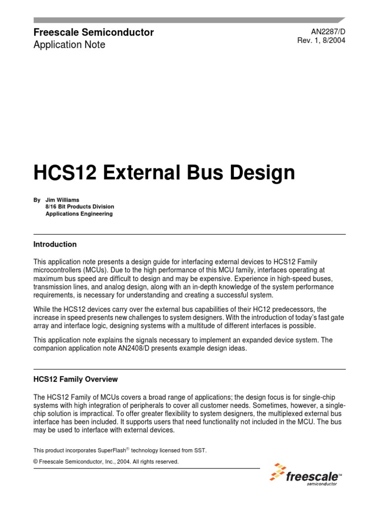HCS12 External Bus Design: Application Note | PDF | Microcontroller ...