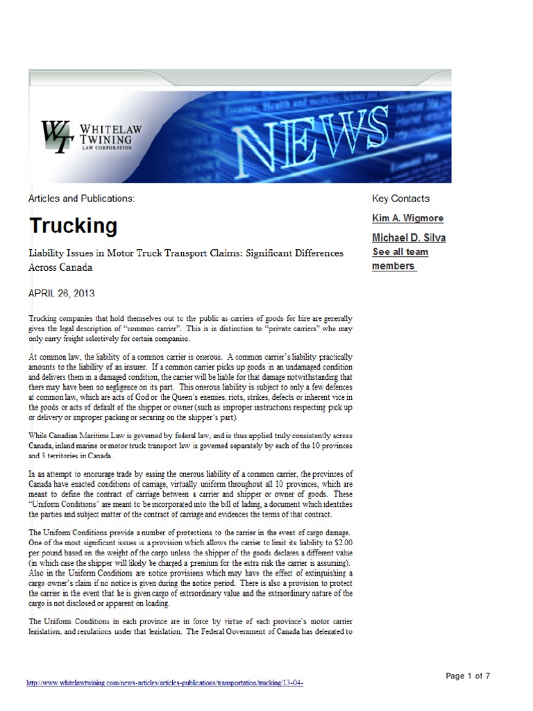 Trucking Pdf