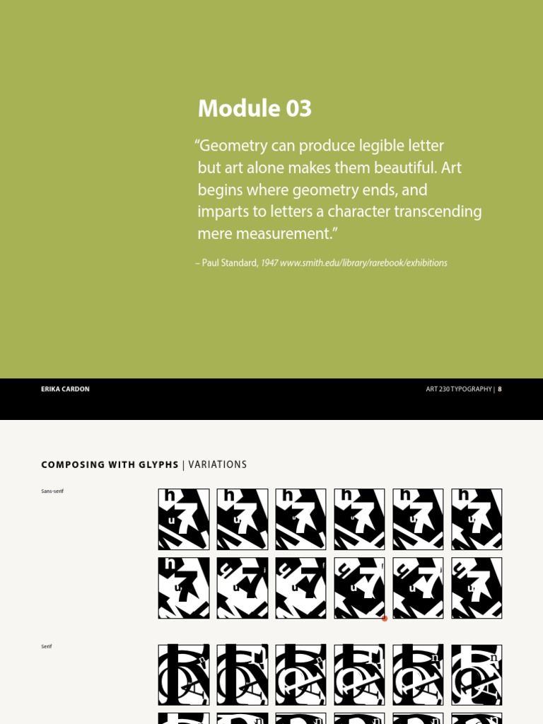 Art230 m03 Processbook Erika Cardon | PDF | Typefaces | Sans Serif